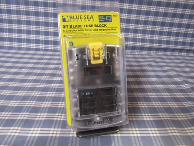 Blue Sea 5025 ST Blade Fuse Block w/Cover - 6 Circuit w/Negative Bus ...
