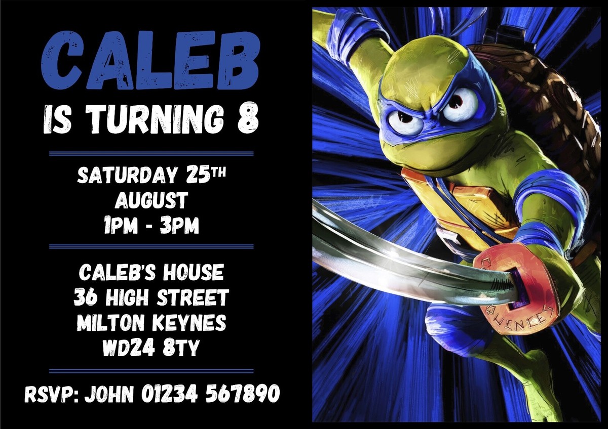 Ninja Turtle Birthday Invitations Downloadable 27 Best Ninja Turtles