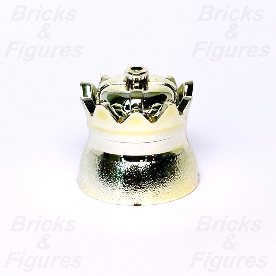 LEGO® Castle Chrome Gold Crown Minifigure Headgear Part King Helmet ...