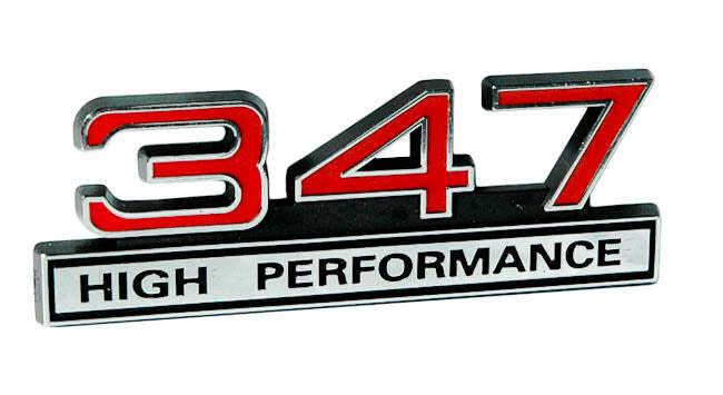 347 5.7L Stroker Engine High Performance Emblem in Chrome & Red Trim ...