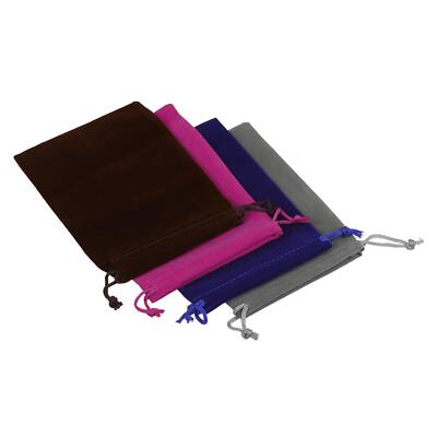 4Pcs Pocket Gift Bags 18x12cm Soft Flannel Storage Pouch 4 Colors | eBay