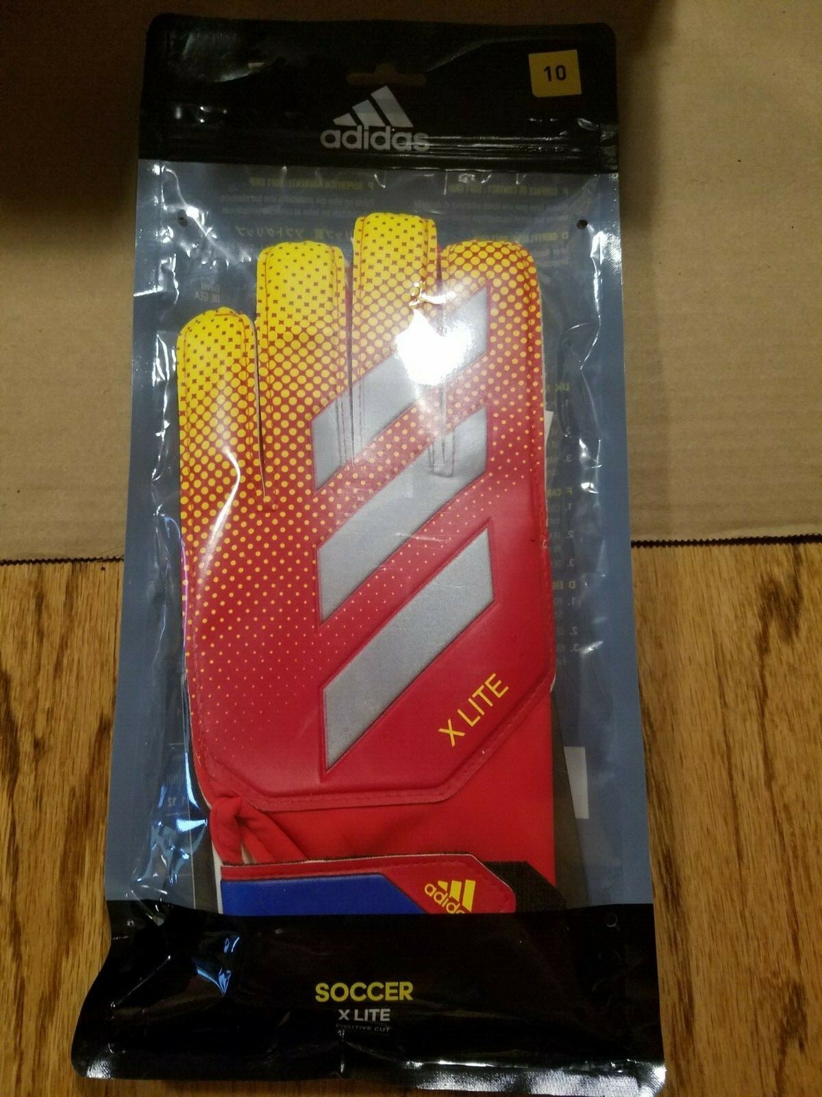 Soccer GOALIE GLOVES Adidas X-Lite NEW! Size 8 9 10 vented cuff, wrist ...
