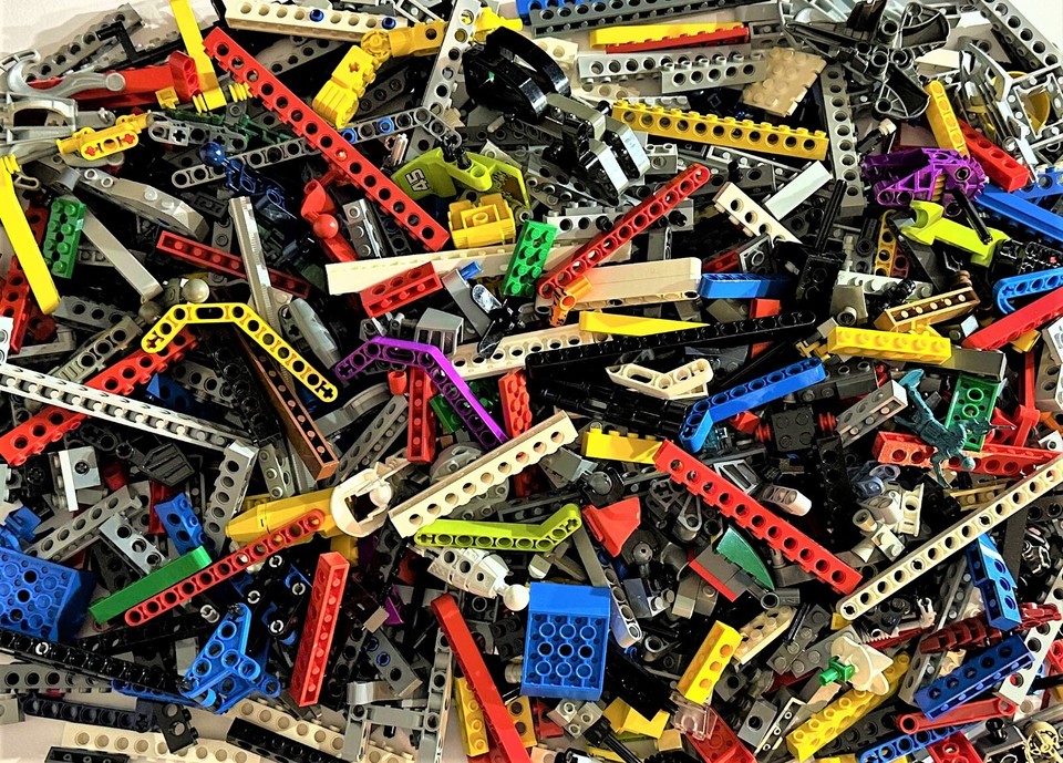 100 Lego Technic Mindstorms NXT RCX Bulk Parts Liftarms Bricks Axles ...