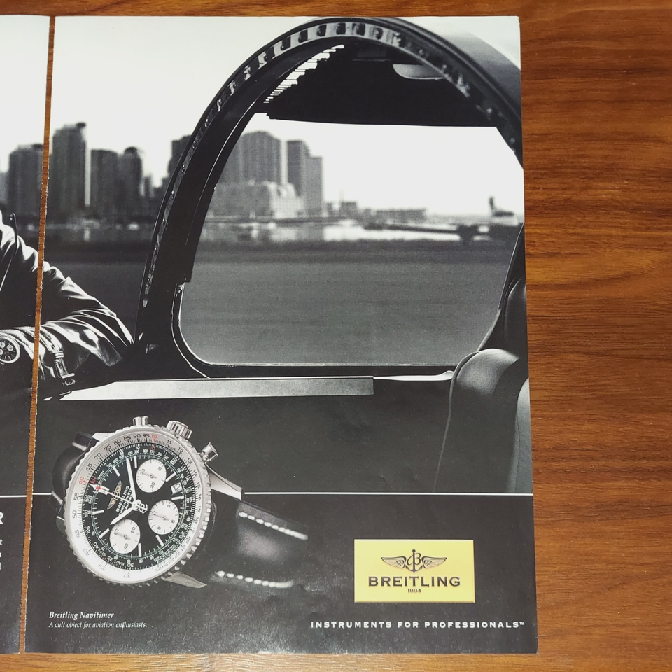 BREITLING NAVITIMER JOHN TRAVOLTA ACTOR PRINT AD MAGAZINE ADVERTISEMENT ...