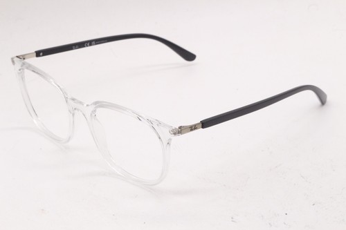 NEW RAY-BAN RB 7190 5943 CLEAR BLACK AUTHENTIC FRAMES EYEGLASSES 53-19 ...