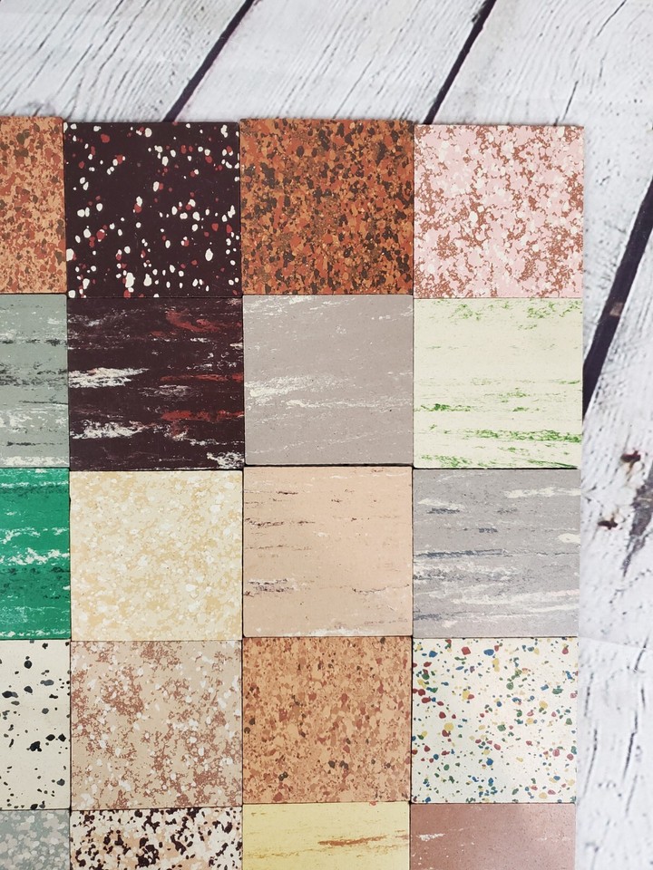 Vintage Box AzRock Asphalt Tiles Salesman Sample 28 Tiles Various ...