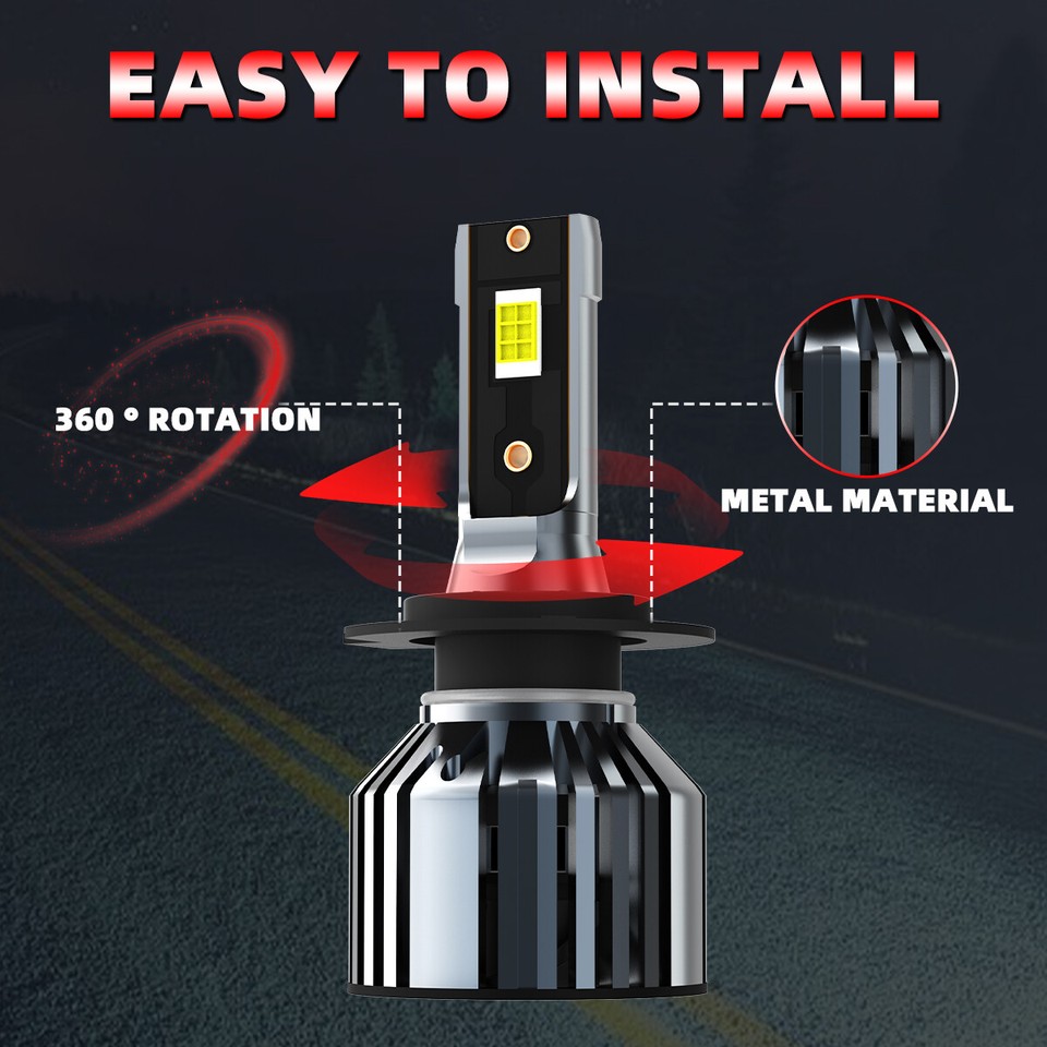 For Benz Sprinter 2500 2010-2018 LED Headlight High Low Beam Bulbs Kit ...