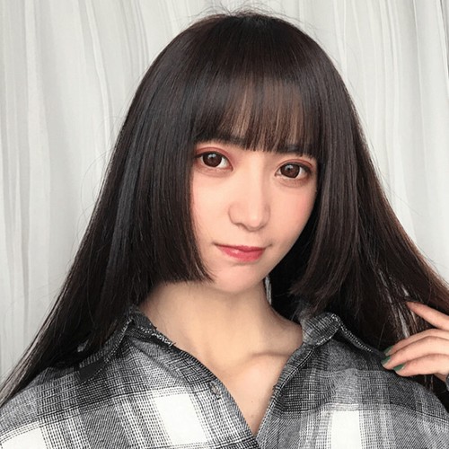 Natural False Bangs Synthetic Hair Clip Extension Fake Fringe Womens US ...