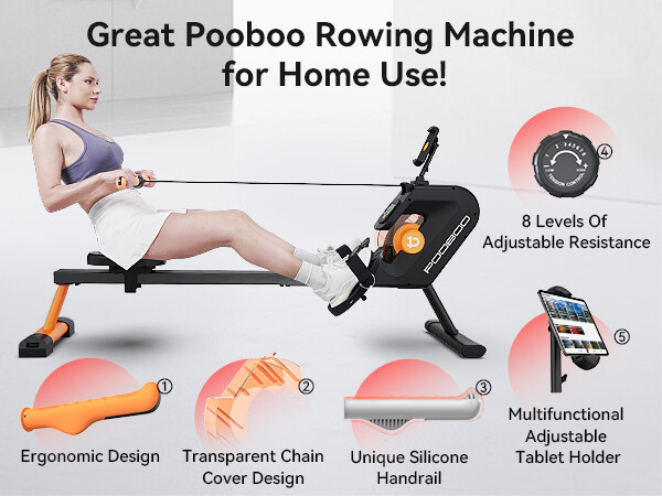Magnetic Row Rowing Machine Rower 16 Levels Cardio Home Gym Exercise ...