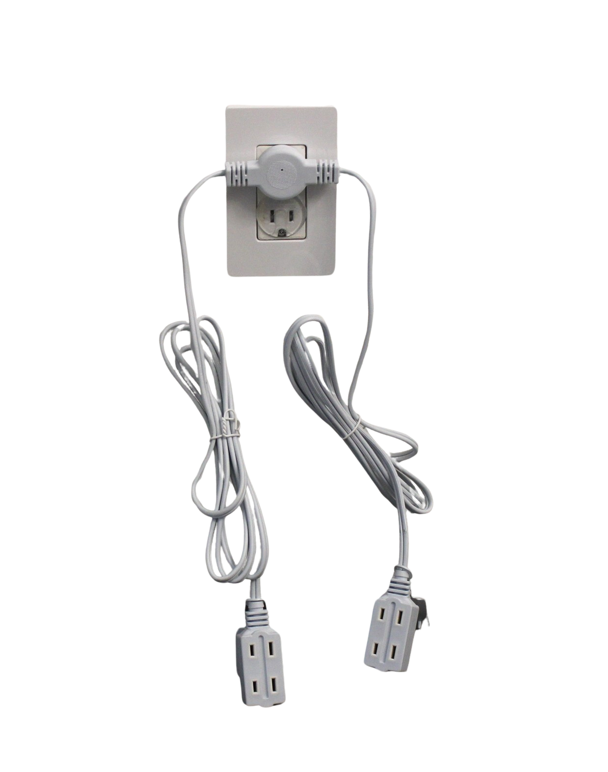 12 Ft Twin Extension Cord - 6 Feet on Each Side, Multi Outlet 3 Prong ...