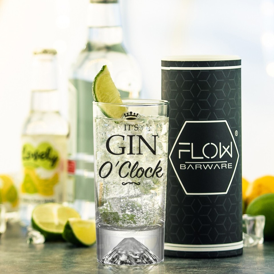 It's Gin O'Clock Gin Glass - Funny Novelty HighBall Gin & Tonic Glass ...