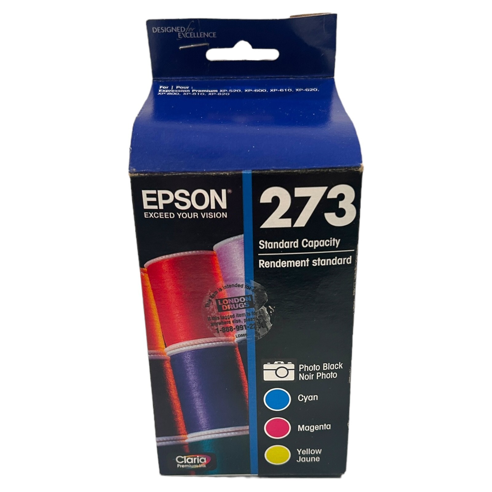 Epson 273 Ink Cartridge Standard Capacity Tri Color & Black 4 Pack Exp ...