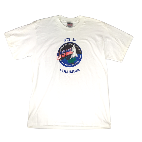 Vtg 1992 NASA STS-50 Columbia USML Space Shuttle Mission T-Shirt Single ...