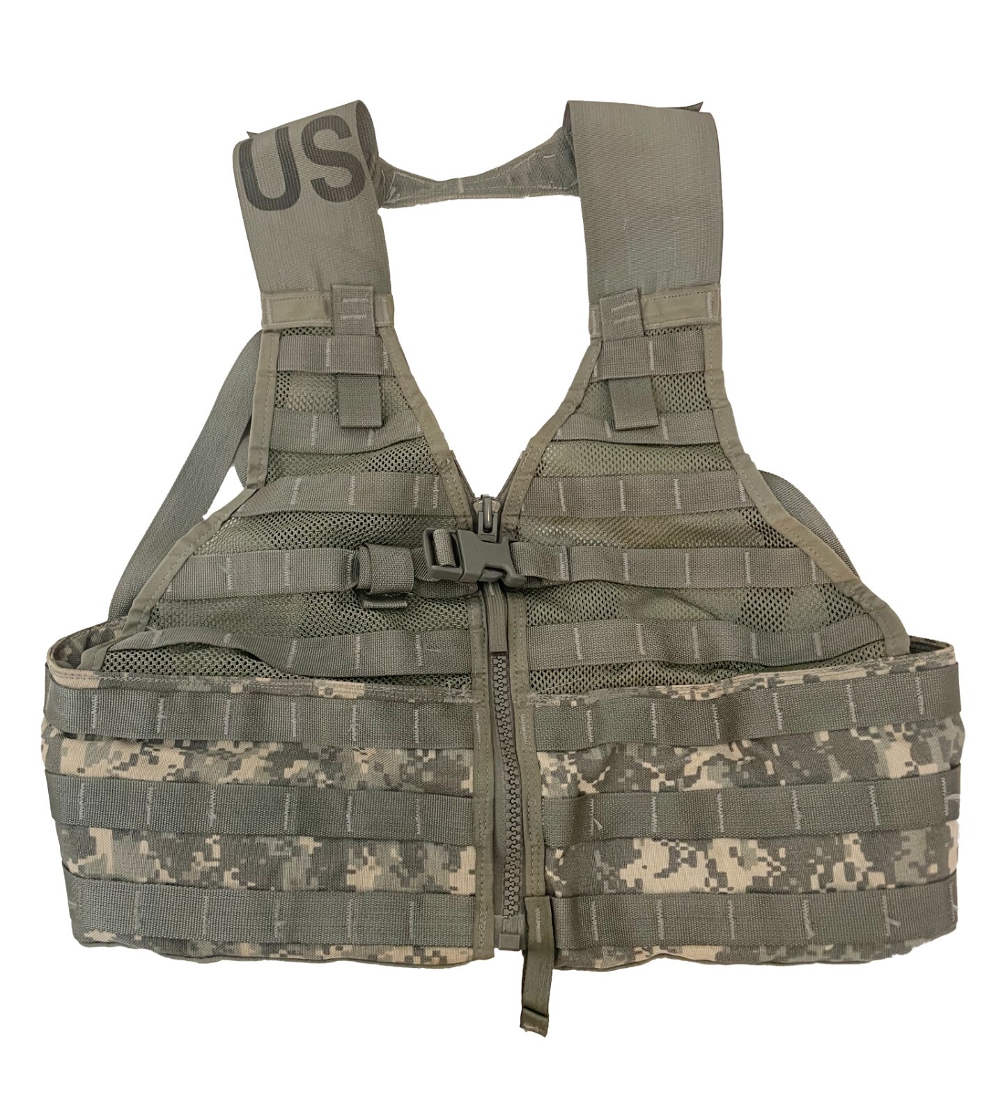 5pc. Fighting Load Carrier Vest w/ 4 MOLLE II Pouches ACU UCP US Army ...