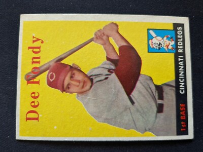 1958 Topps Baseball Card # 157 Dee Fondy - Cincinnati Reds (VG/EX) | eBay