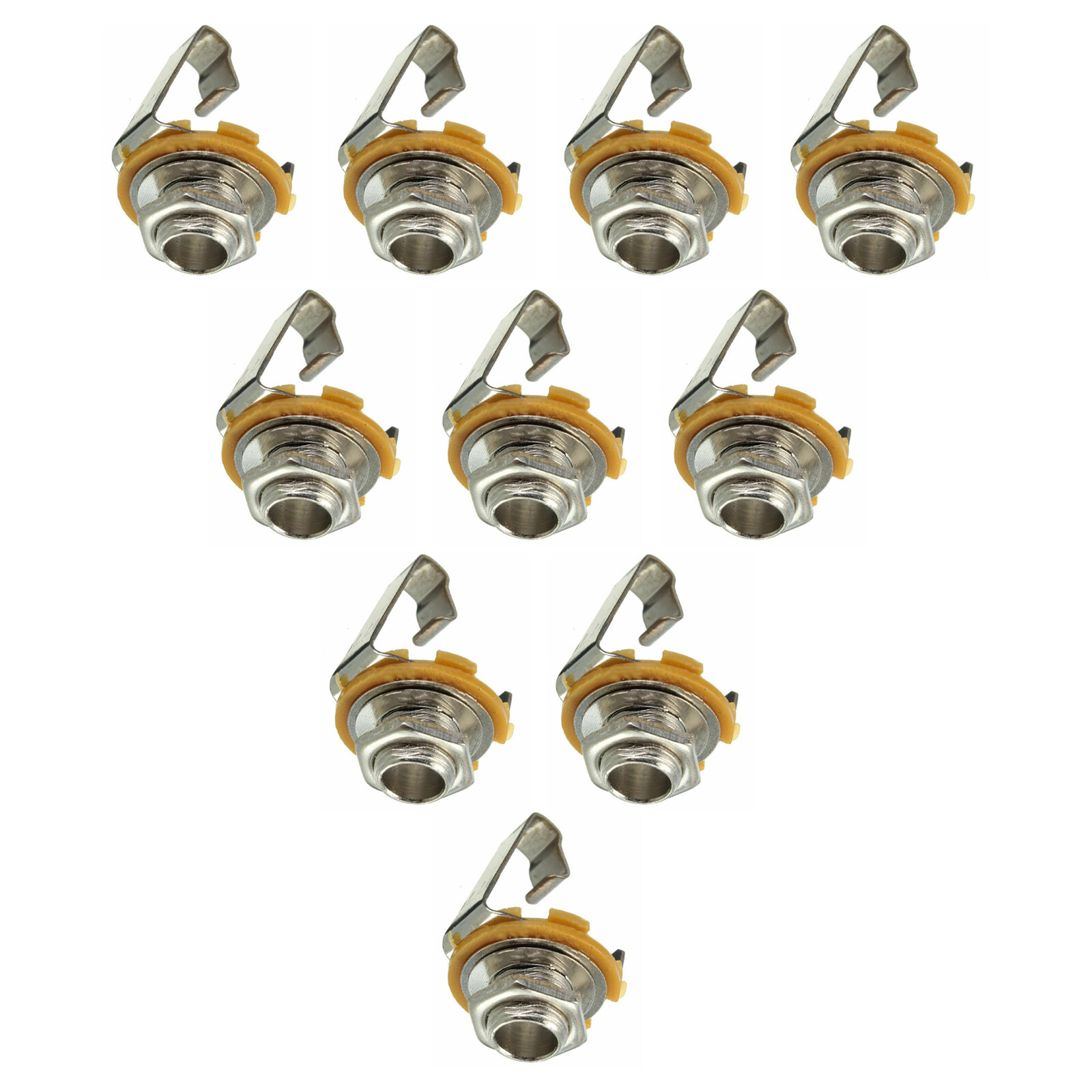 New 10 Pack Mono 1/4" 6.35mm ID Socket Jack Connector Panel Mount ...