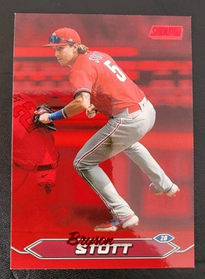 2024 Stadium Club #226 Bryson Stott Red Foil Card Philadelphia Phillies ...