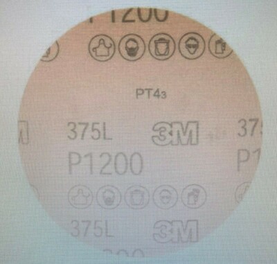 3M 375L Hookit, 6 in 1200 Grit, 45406 50/box | eBay