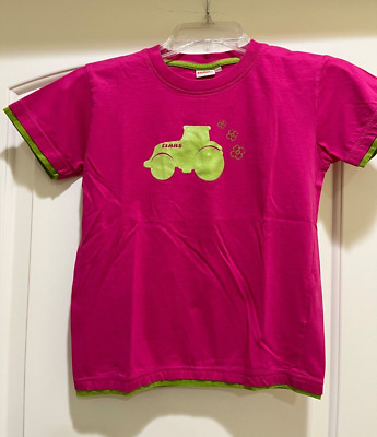 Claas Girls Pink/Green Tractor T-Shirt Size 140/146 (US Size 11) | eBay