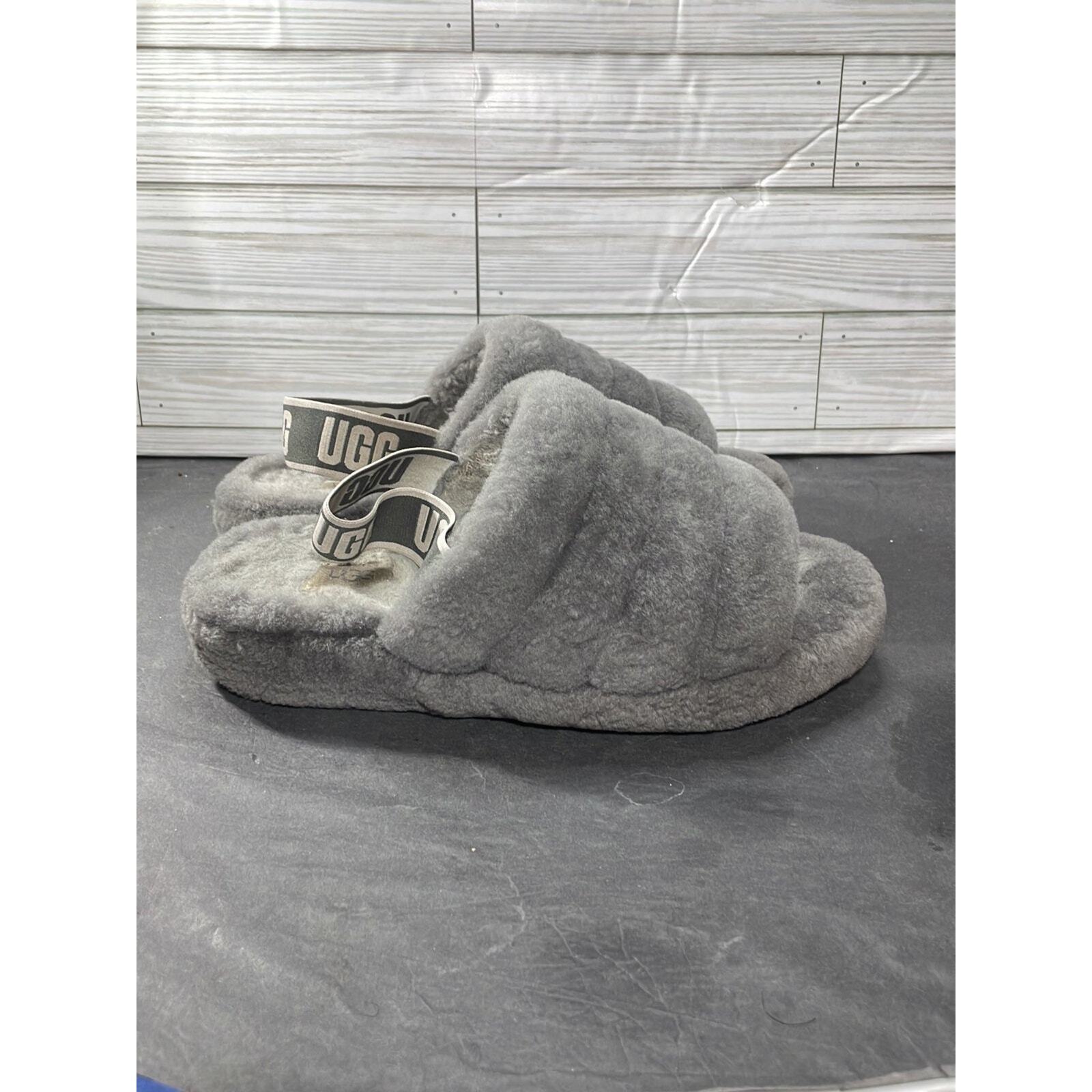 Ugg Australia Women Fluffy Yeah Slide Grey Women Size… - Gem