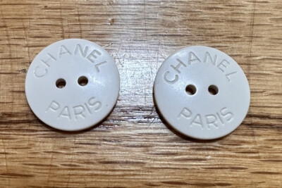 CHANEL 100% Authentic Vintage Ivory CHANEL PARIS Buttons NEW (2) | eBay