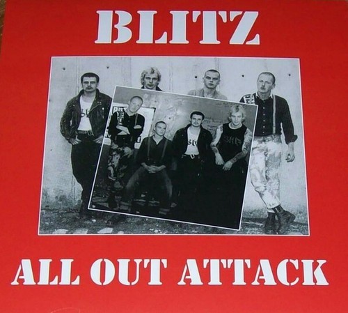 BLITZ - ALL OUT ATTACK LP PURPLE VINYL RECORD + LARGE POSTER oi! punk ...