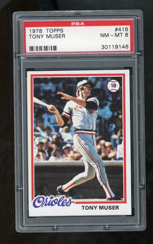 1978 Topps #418 Tony Muser PSA 8 NM-MT Baseball card AC-435 | eBay