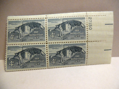SCOTT STAMP # 1198 HOMESTEAD ACT 4 CENT PLATE BLOCK - MNH | eBay
