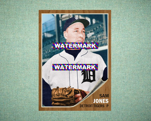 Sam Jones Detroit Tigers 1962 Style Custom Baseball Art Card | eBay