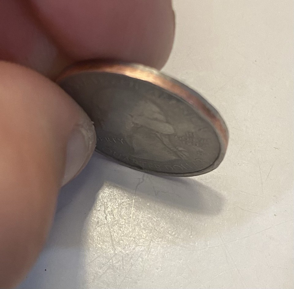 2017 America The Beautiful Quarter D Mint Copper Edge Error *EXTREMELY ...