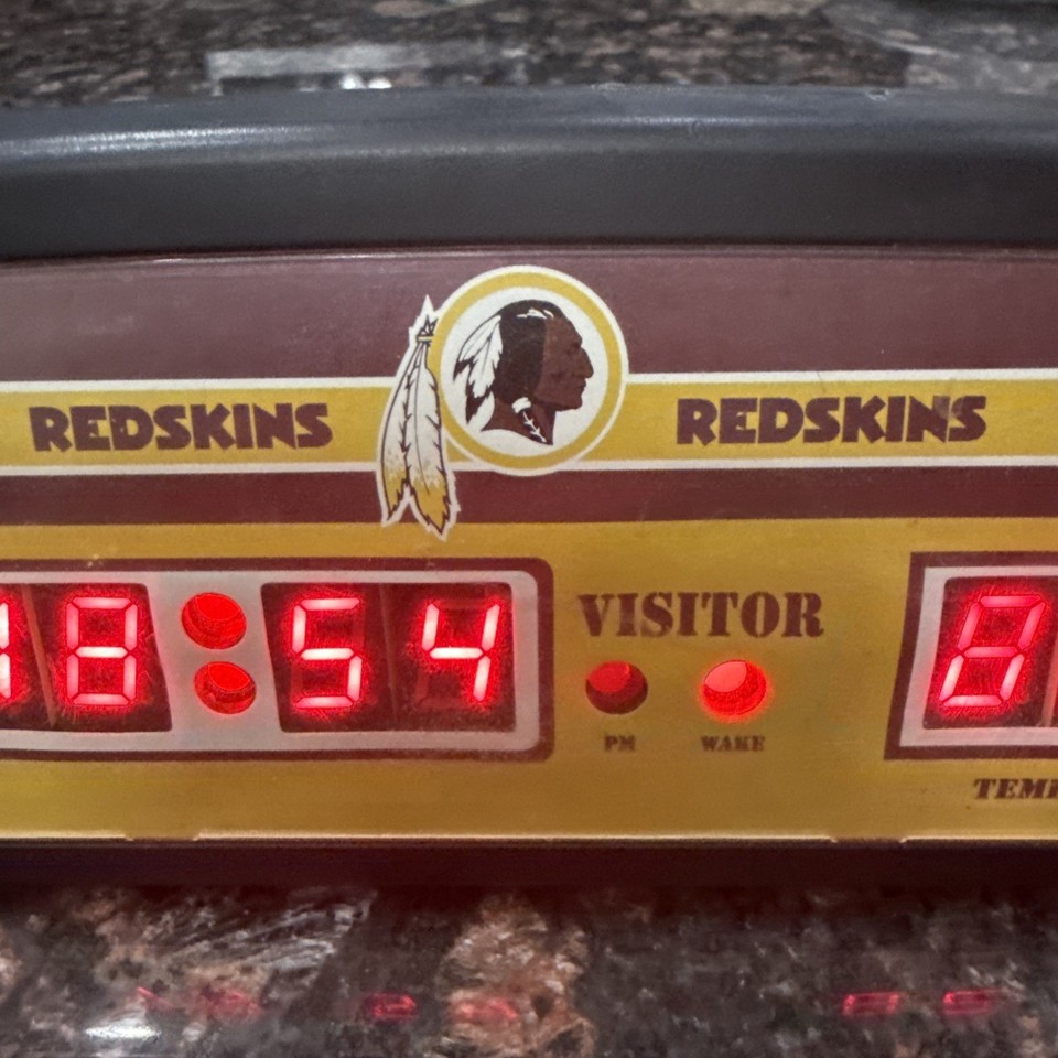 NFL Washington Redskins Scoreboard Alarm Clock With Temperature ...