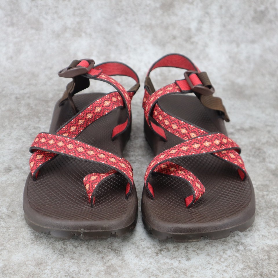 Chaco Z/2 Sandals Womens Size 10 Geometric Strap Vibram Sole Brown Red ...