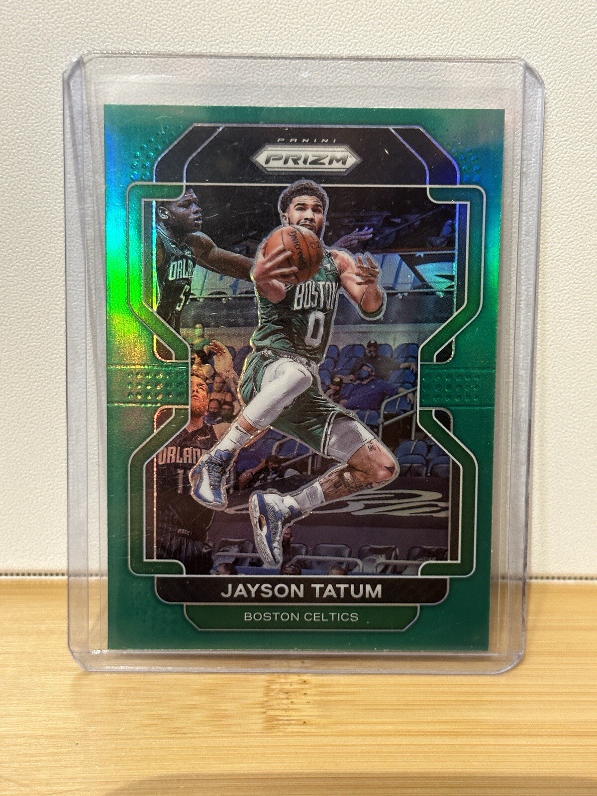 2021-22 Panini Prizm Jayson Tatum Color Match Green Prizm #13 Boston ...