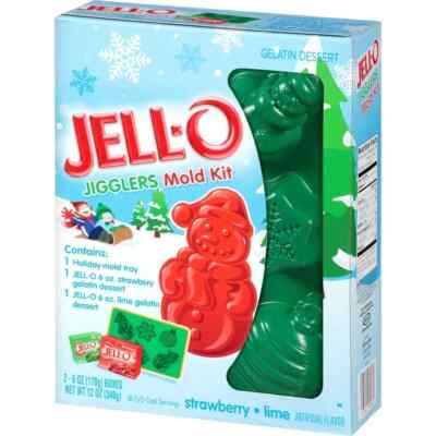 Christmas Mold JELLO Jigglers Happy Holidays Green NEW Snowman Ornament ...