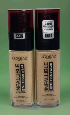 LOREAL Infallible 24hr Fresh Wear Foundation 445 Vanilla 1oz Ea 2pcs ...