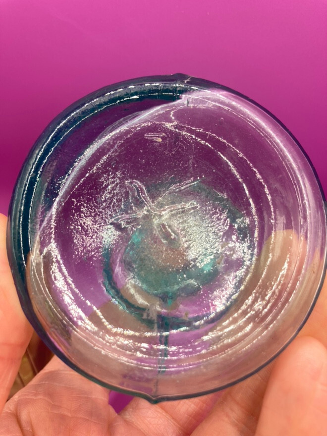 4 Antique & Vintage Glass Ink Well Bottles Unique Carter's Higgins Etc ...