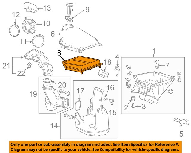 Genuine Honda Air Cleaner Element Assembly OEM 172205A2A00 for sale ...