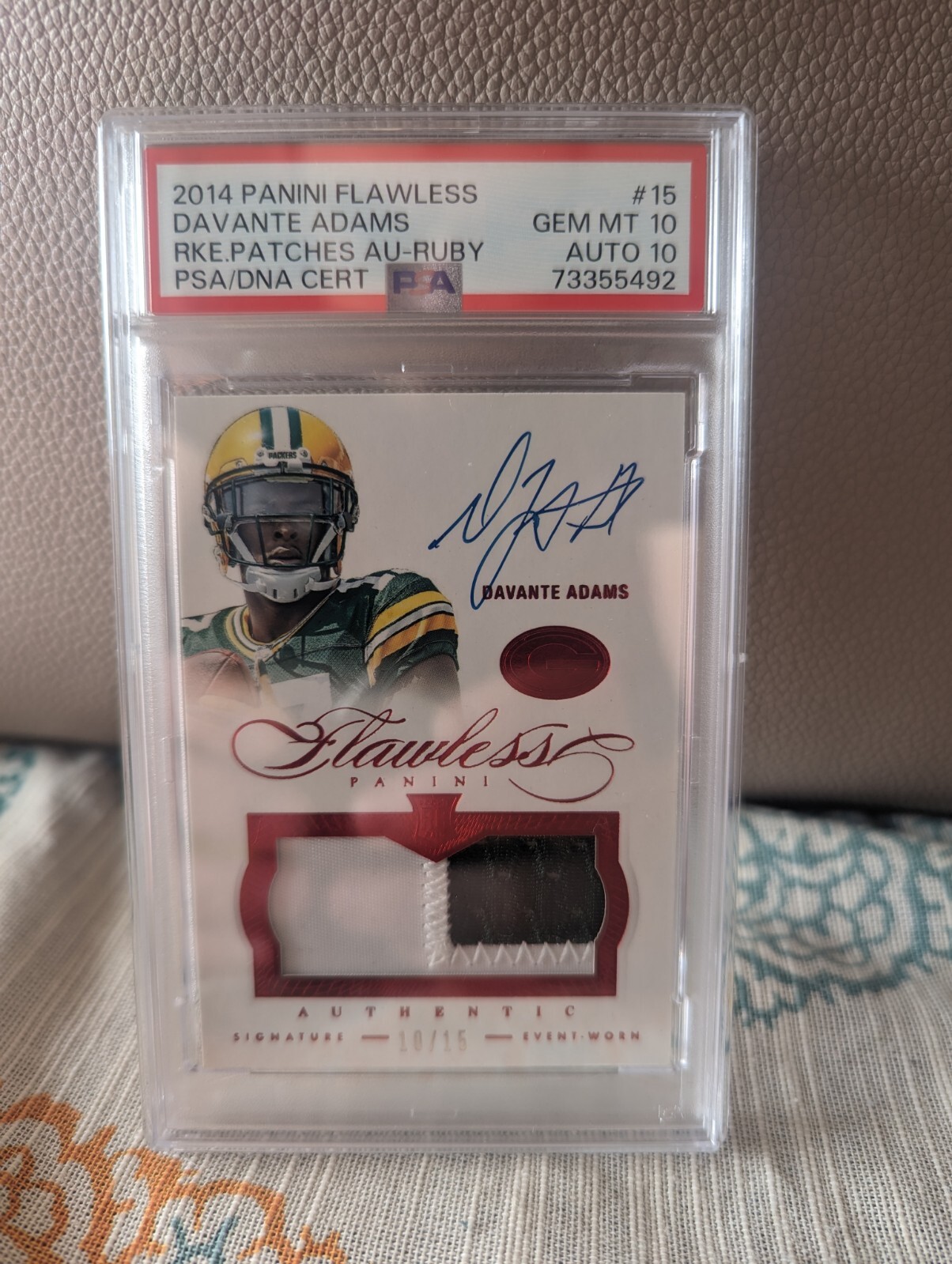 2014 Panini Flawless - Rookie Patches Autographs Davante Adams #15 Ruby ...