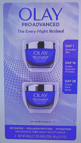 Olay Pro Advanced Retinol Complex Moisturizer 1.7 fl oz 2 Pack Night ...