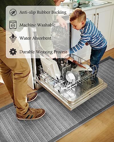 Non Slip Kitchen Rugs Sets of 2 - Extra Large 2.5'x6' + 20"x32" Runner ...