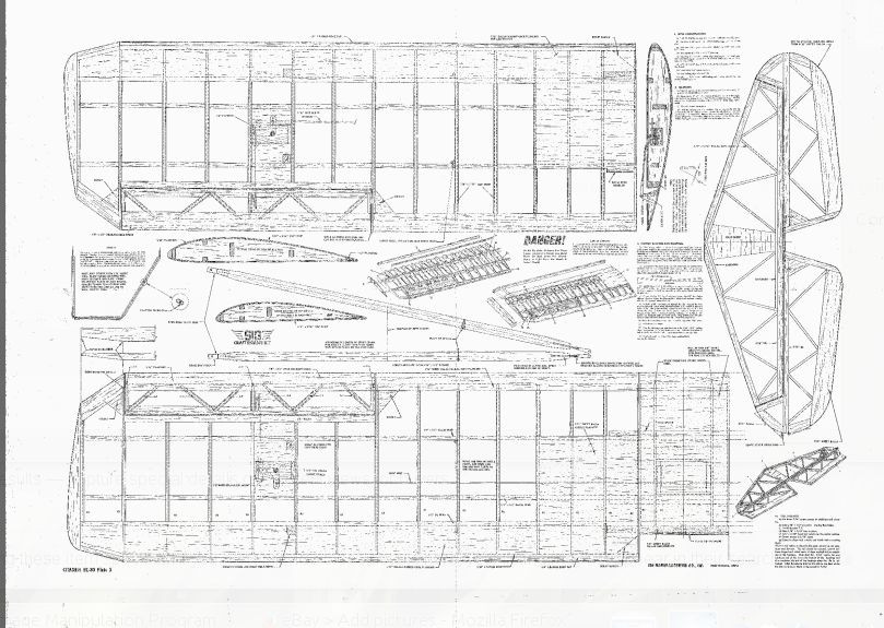 69 inch Sig Citabria Giant Scale RC AIrplane Printed Plans & Templates ...