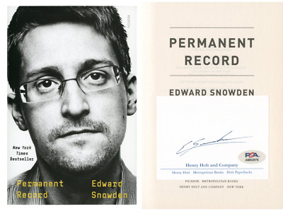 Edward Snowden ~ Signed Autographed Permanent Record Book ~ PSA DNA | eBay