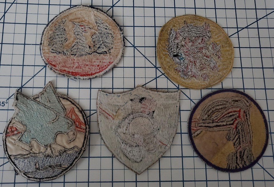 WW2 Lot of 5 Diff Bomb Fighter Squadron USAAF Patch US Army Air Force ...