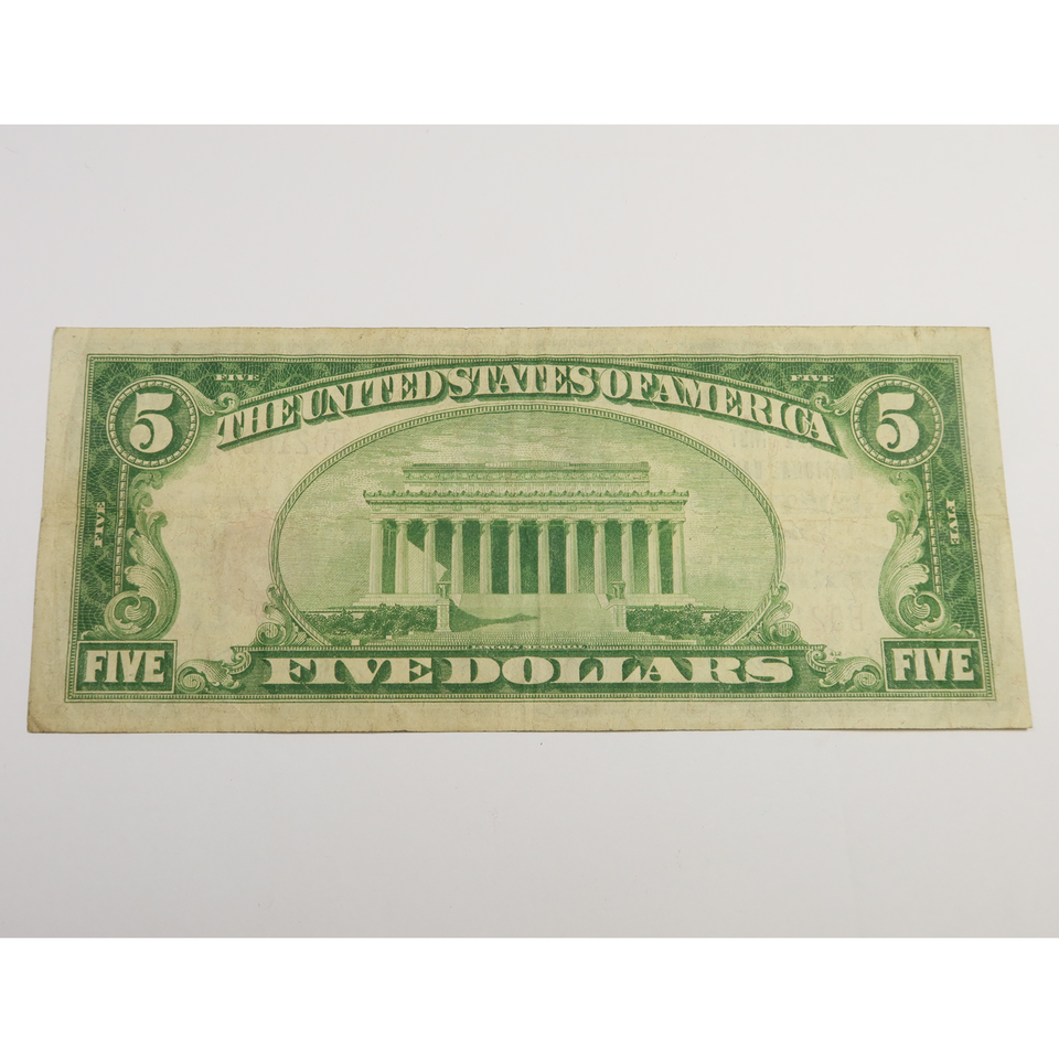 1929 Portland Maine National Currency $5 US Note - Charter 221 #50836F ...