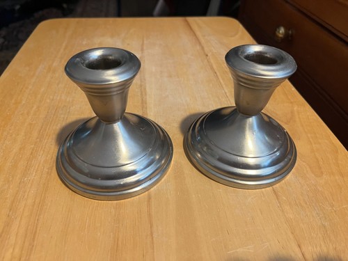 Provincetown Pewterlite F.B. Rogers Pewter Candle Stick Holders ...