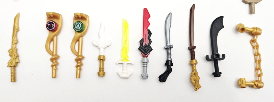 Lego Ninjago Weapons Lot Katana Sword Serpent Staff Scimitar Mixed ...