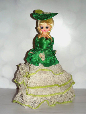 Vintage 1970s Bradley Type Stockinette COTC Blonde Doll Big Eyes Anime ...