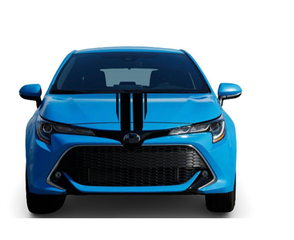 Bonnet Car Sticker For Toyota Corolla Racing Stripe Graphics Vinyl Hood ...