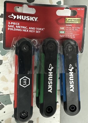 Husky 545 747 SAE/Metric and Torx Folding Hex Key Set (3-Piece) | eBay