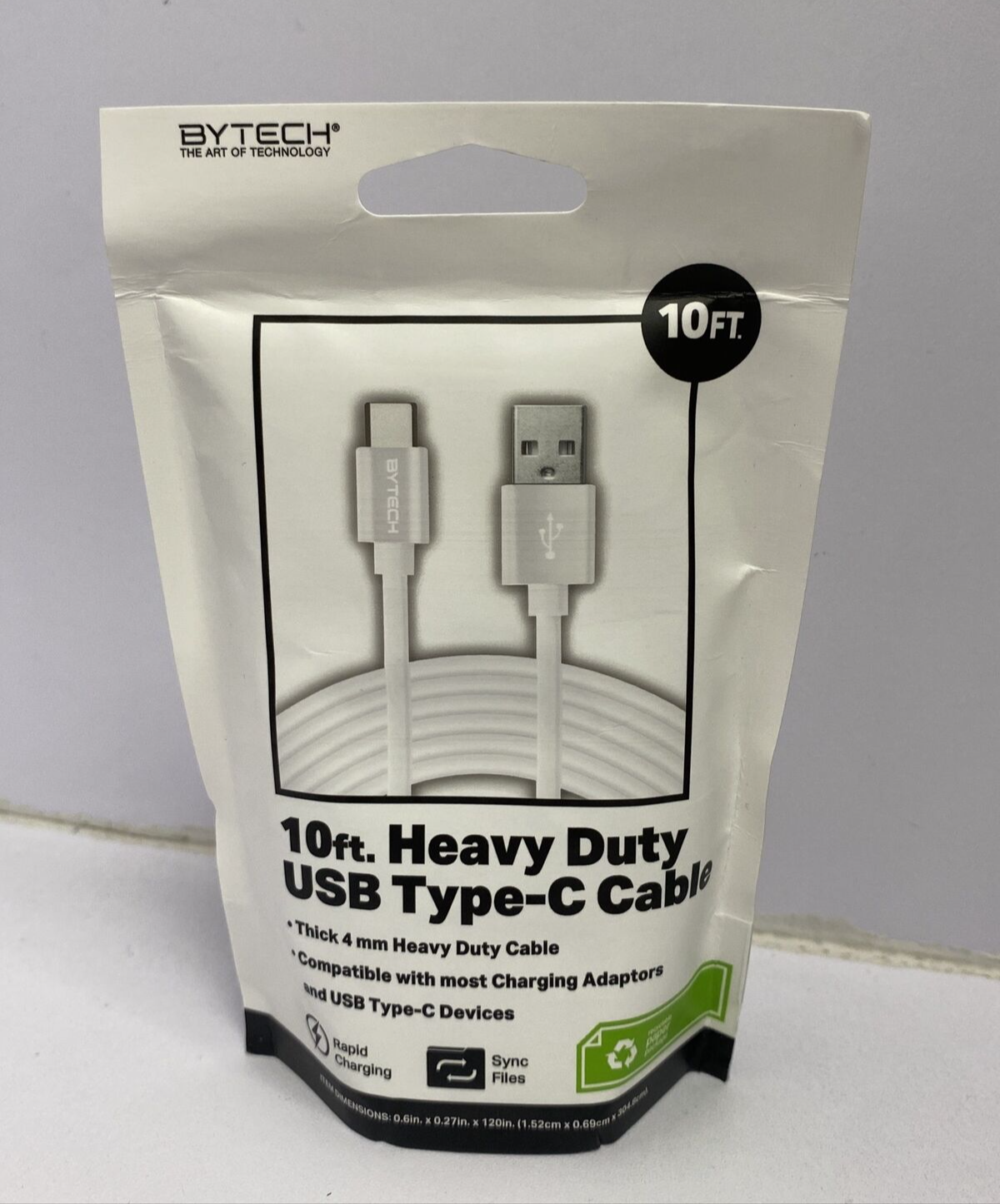 Bytech 10ft Heavy Duty USB Type C Cable - Black for sale online | eBay